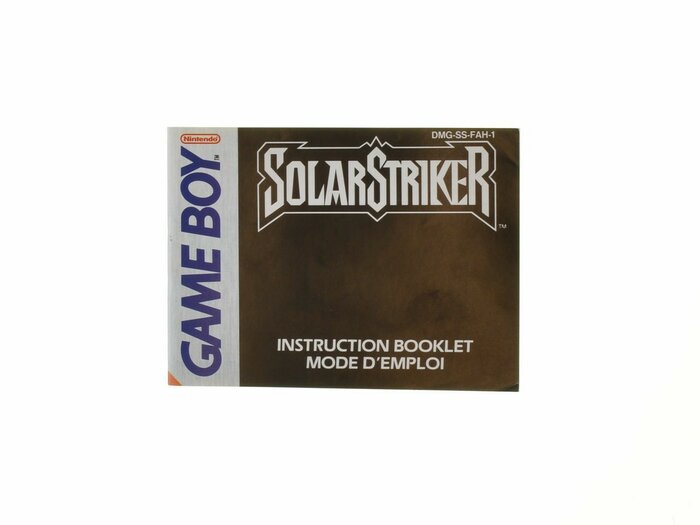 Solar Striker - Manual ⭐ Gameboy Anleitung - RetroNintendoKaufen.de