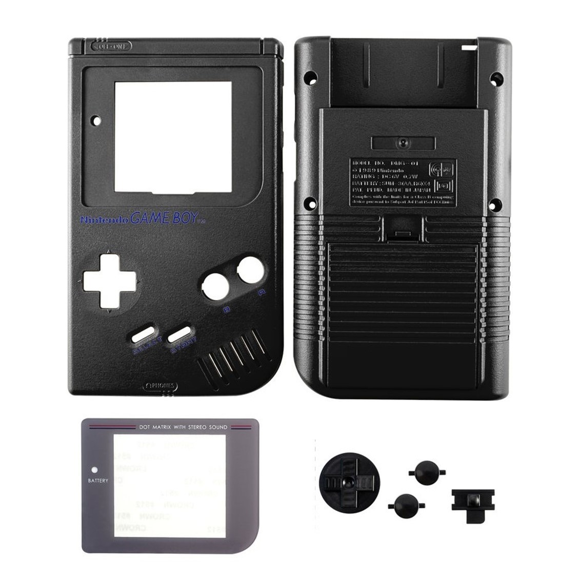 Gameboy Classic Shell - Black